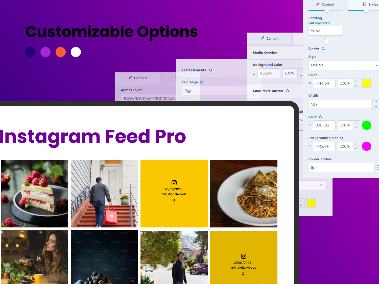 Showcase your Instagram Feed in real-time, bringing fresh content to your website with a ...